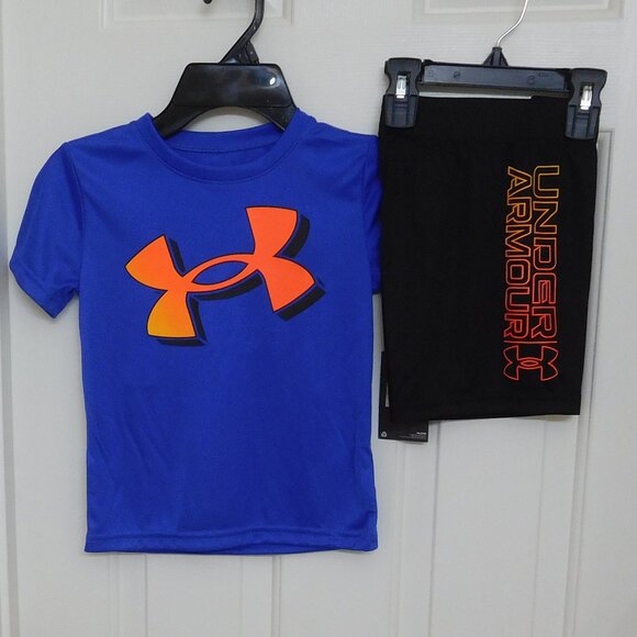 Under Armour | Matching Sets | Nwt 2pc Under Armour Blue Bright Logo ...